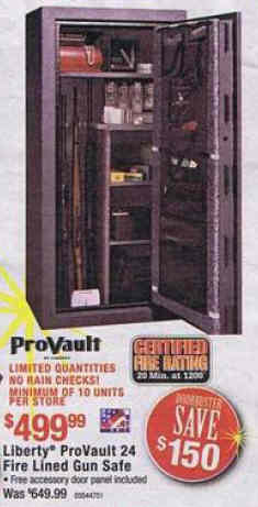 Black Friday Deal: Liberty ProVault 24 Fire Lined Gun Safe