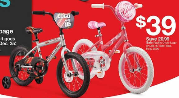 Black Friday Deal: Pacific Cycle Logo or Lolli 16" kids bike